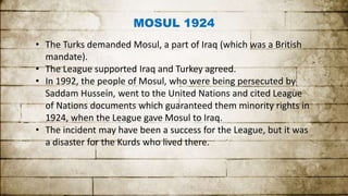 CAMBRIDGE IGCSE HISTORY: SUCCESSES OF THE LEAGUE OF NATIONS | PPTX