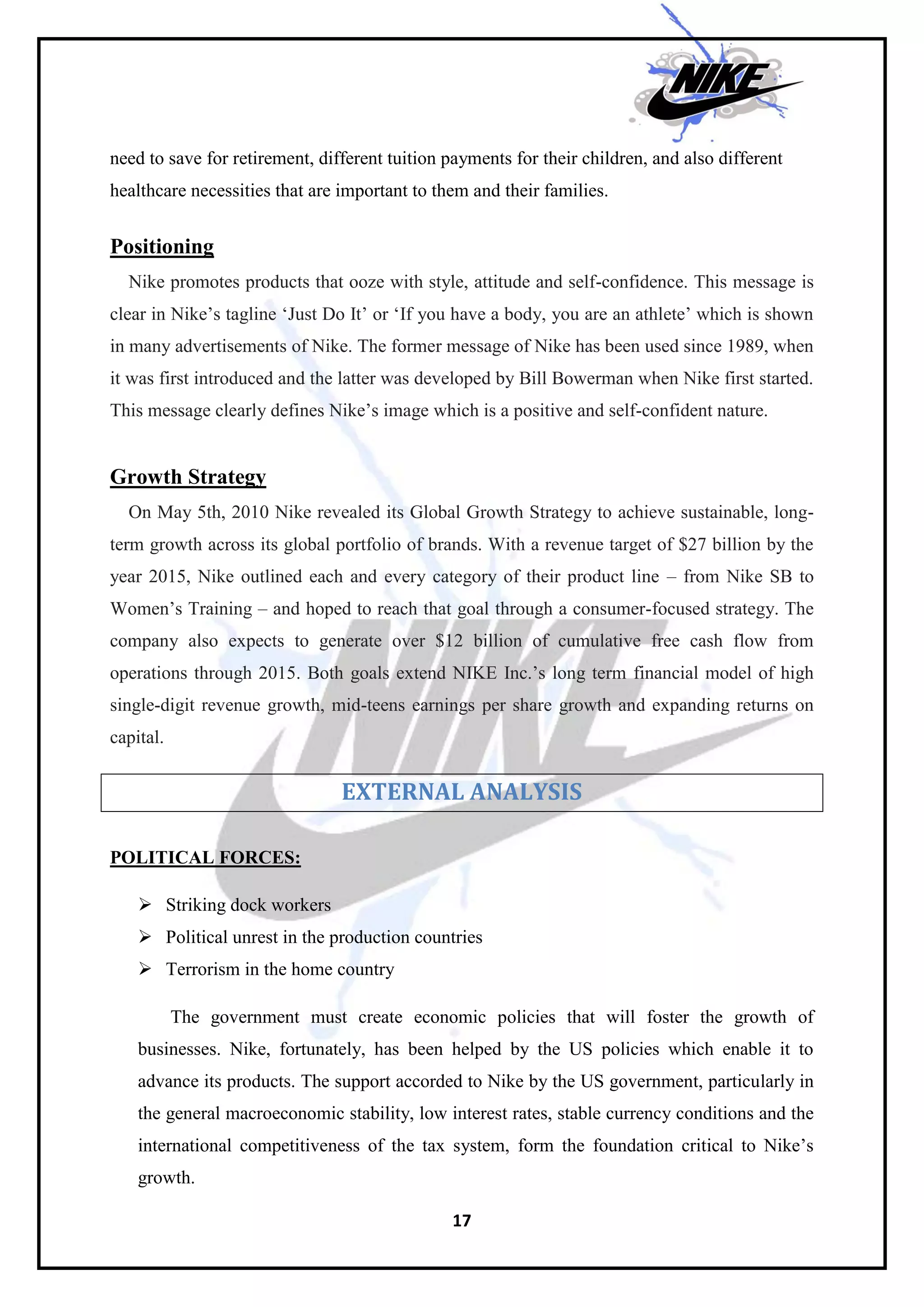 Successes Factors of NIKE's Growth!! | PDF