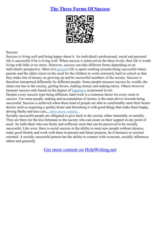 Success Essays | PDF