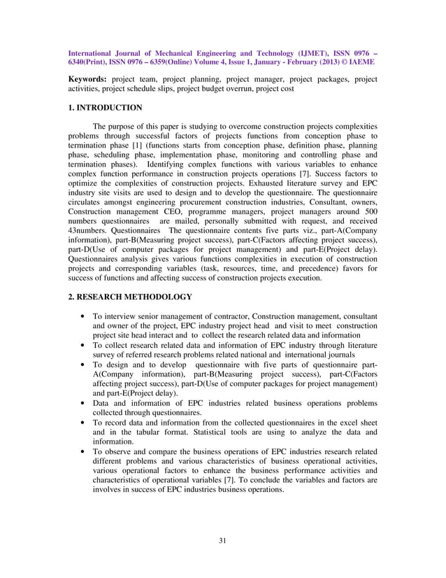 Success factors enhancing business performance of engineering ...