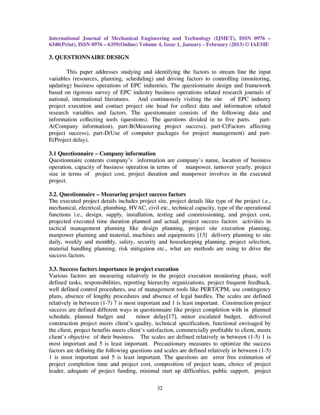 Success factors enhancing business performance of engineering ...