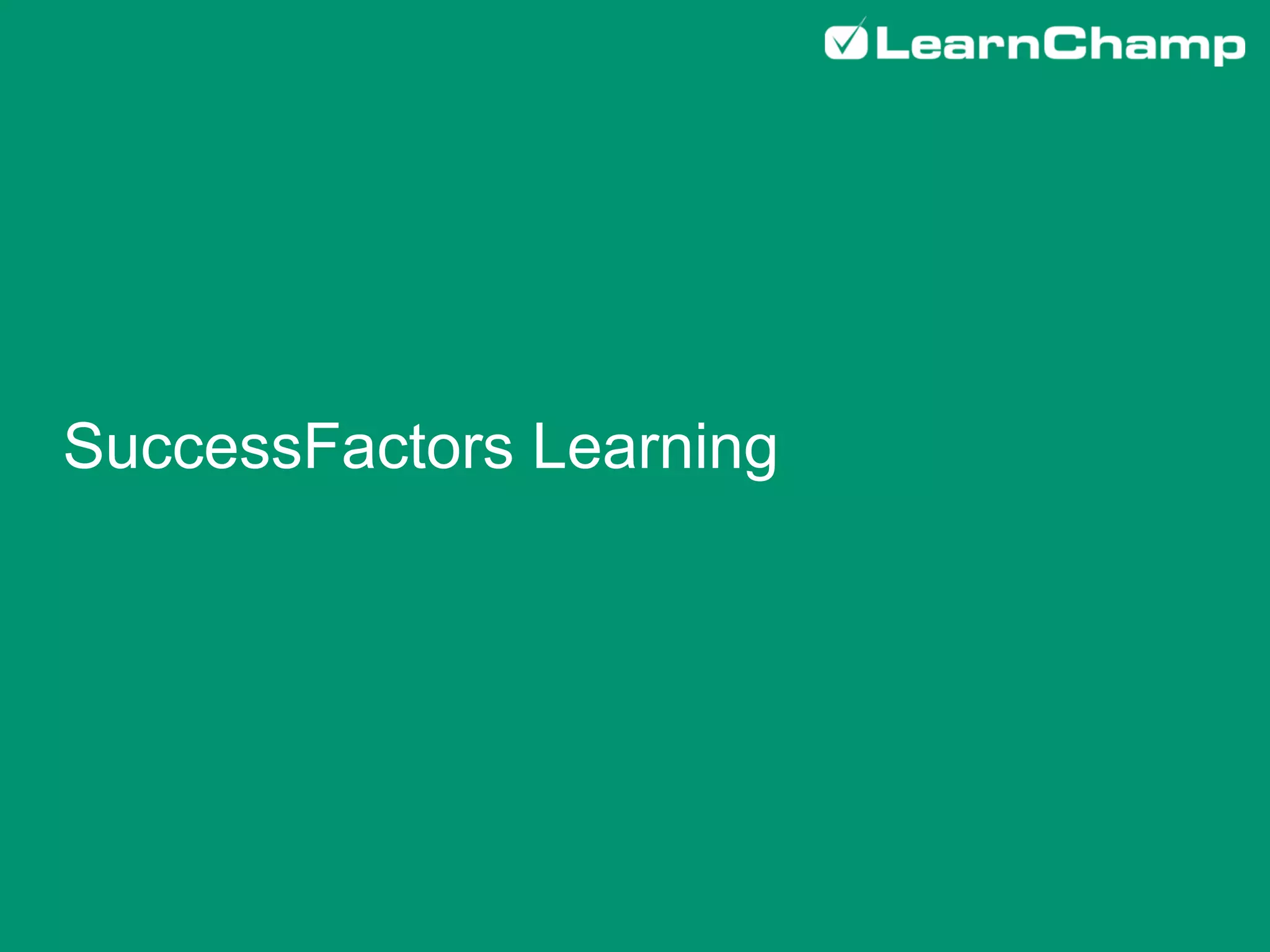 SuccessFactors Learning | PPTX