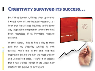 Success, failure and the drive to keep creating by elizabeth gilbert | PDF
