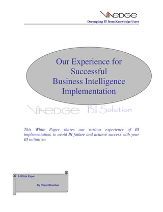 Successful Business Intelligence Implementation | PPT