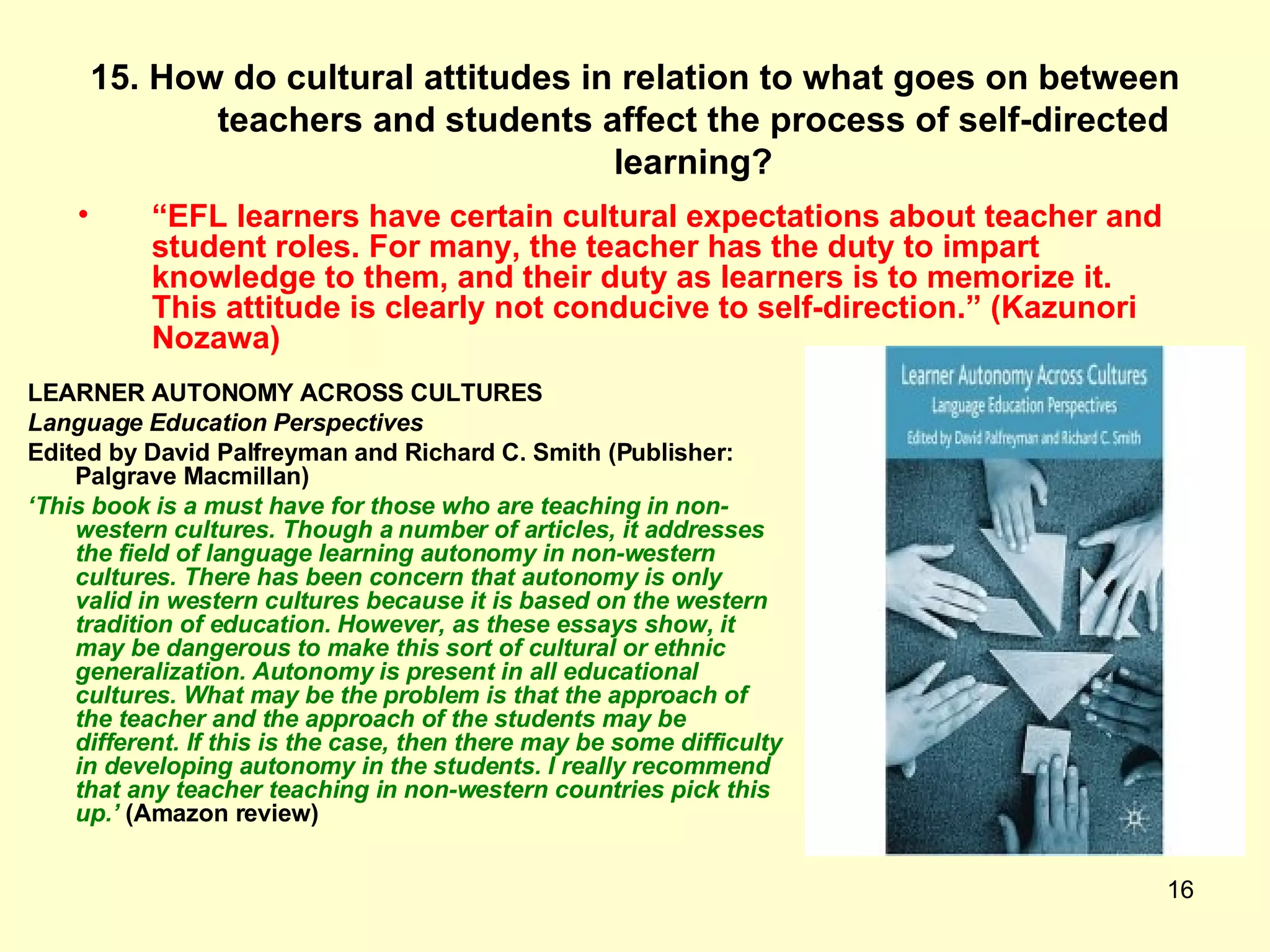 Successful Learner Autonomy and Learner Independence in Self-Directed ...