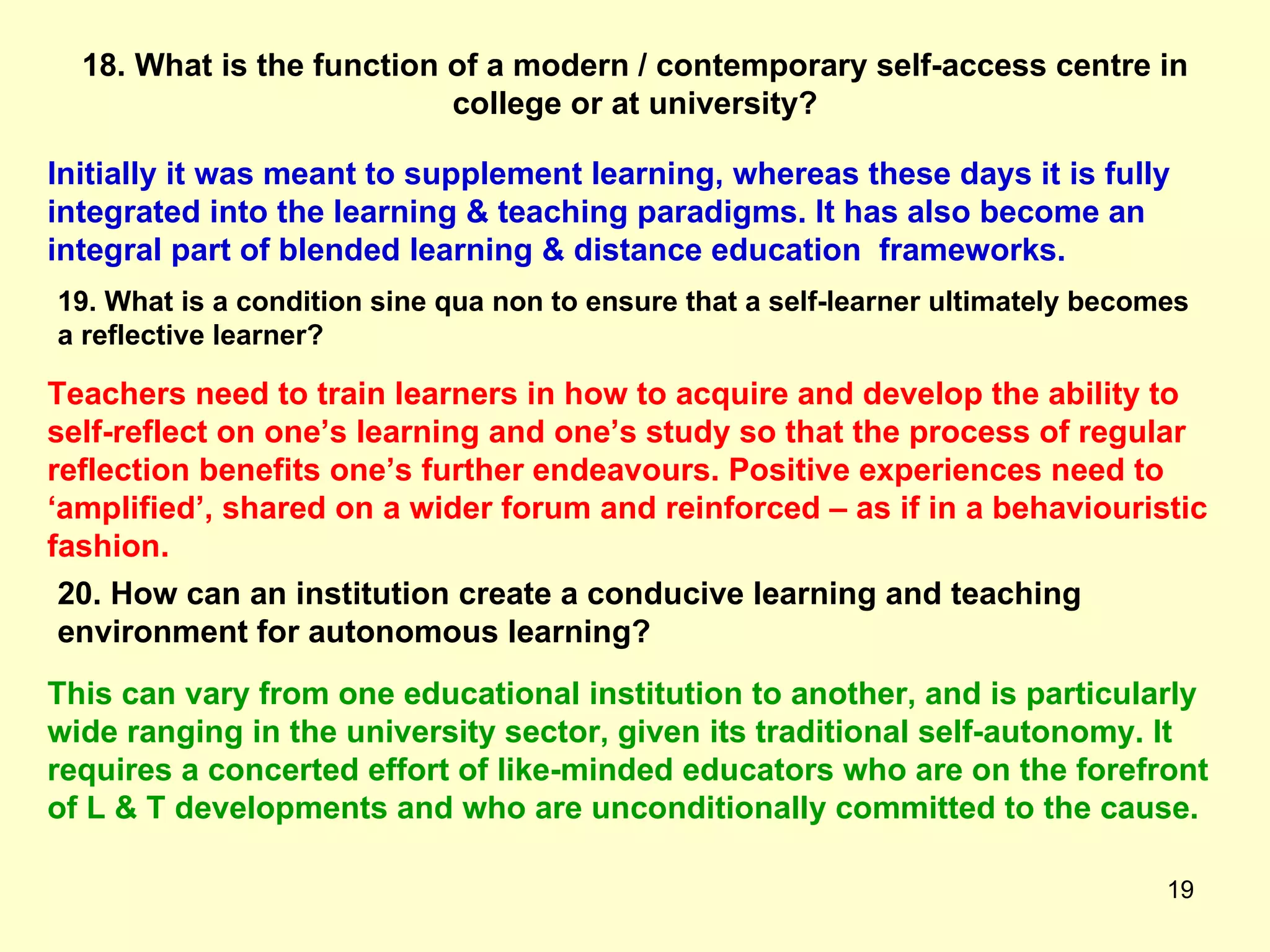 Successful Learner Autonomy and Learner Independence in Self-Directed ...