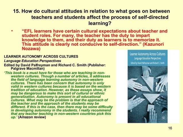 Successful Learner Autonomy and Learner Independence in Self-Directed Learning | PPT ...