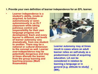 Successful Learner Autonomy and Learner Independence in Self-Directed ...