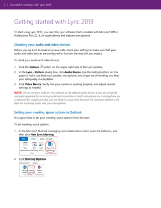 Successful Meetings with Lync 2013 - Template for Training - Atidan | PDF