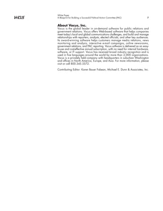 Blueprint for Building a Successful Political Action Committee | PDF