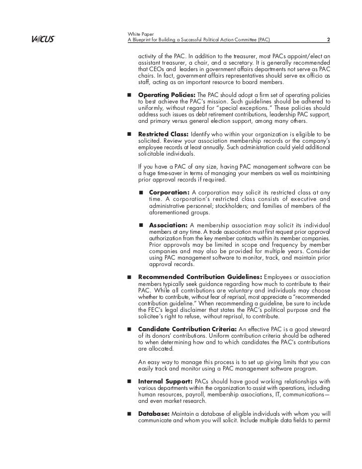 Blueprint for Building a Successful Political Action Committee