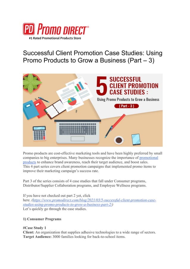 Successful client promotion case studies using promo products to grow a business part 3 ...