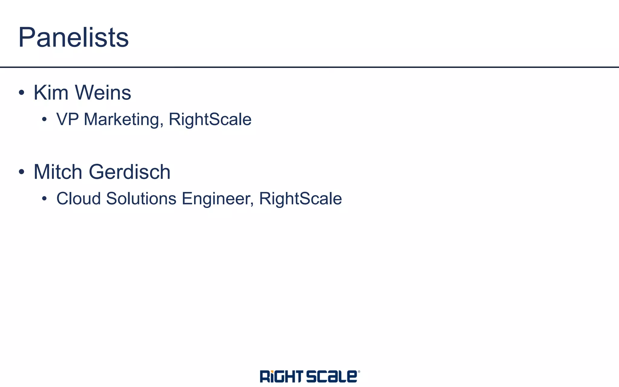 Successful Cloud Orchestration with RightScale CMP | PPT Successful Cloud Orchestration with RightScale CMP | PPT