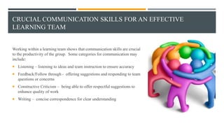 Successful collaboration and team dynamics team d | PPTX | Business ...