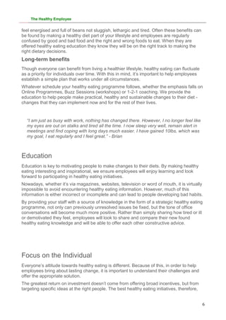 Successful corporate healthy eating programmes guide | PDF