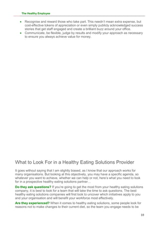 Successful corporate healthy eating programmes guide | PDF