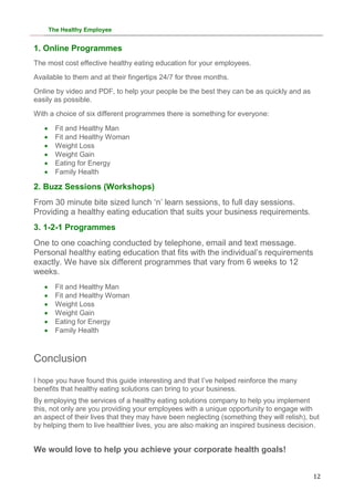 Successful corporate healthy eating programmes guide | PDF