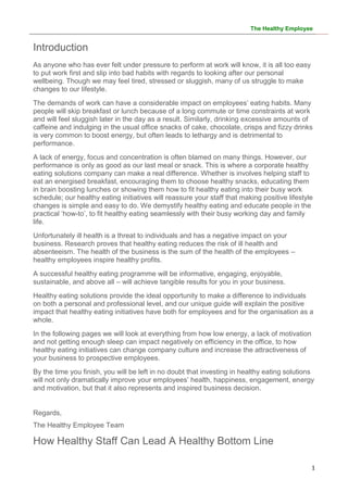 Successful corporate healthy eating programmes guide | PDF