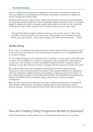 Successful corporate healthy eating programmes guide | PDF