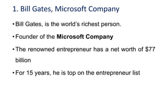 Successful Entrepreneurs | PPTX