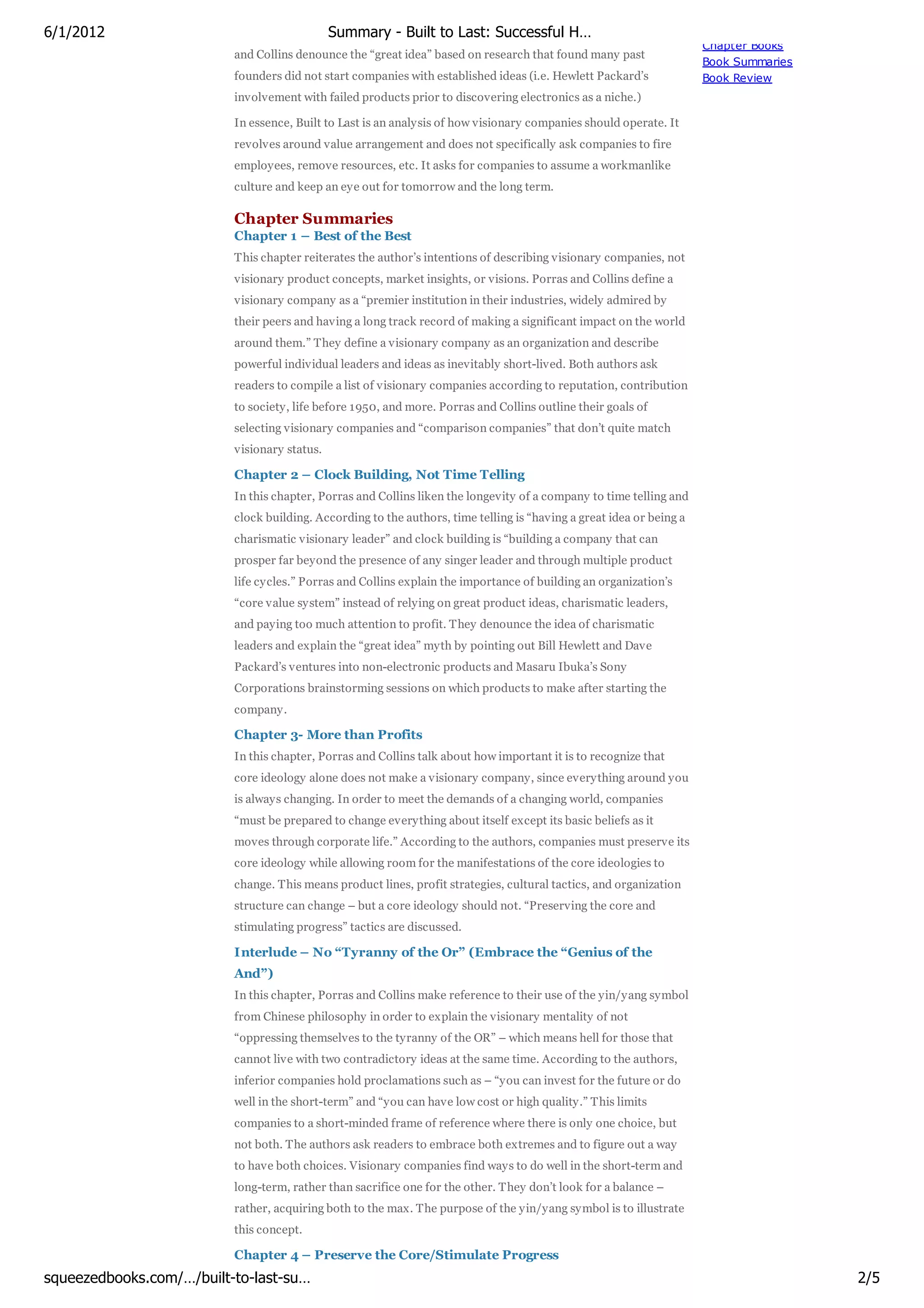 Successful habits of visionary companies jim collins, jerry i. porras | PDF