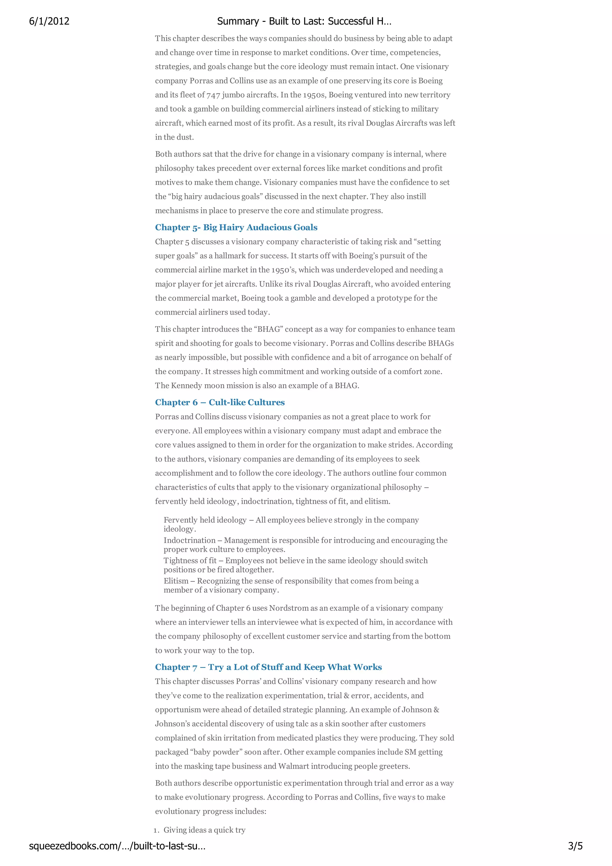 Successful habits of visionary companies jim collins, jerry i. porras | PDF