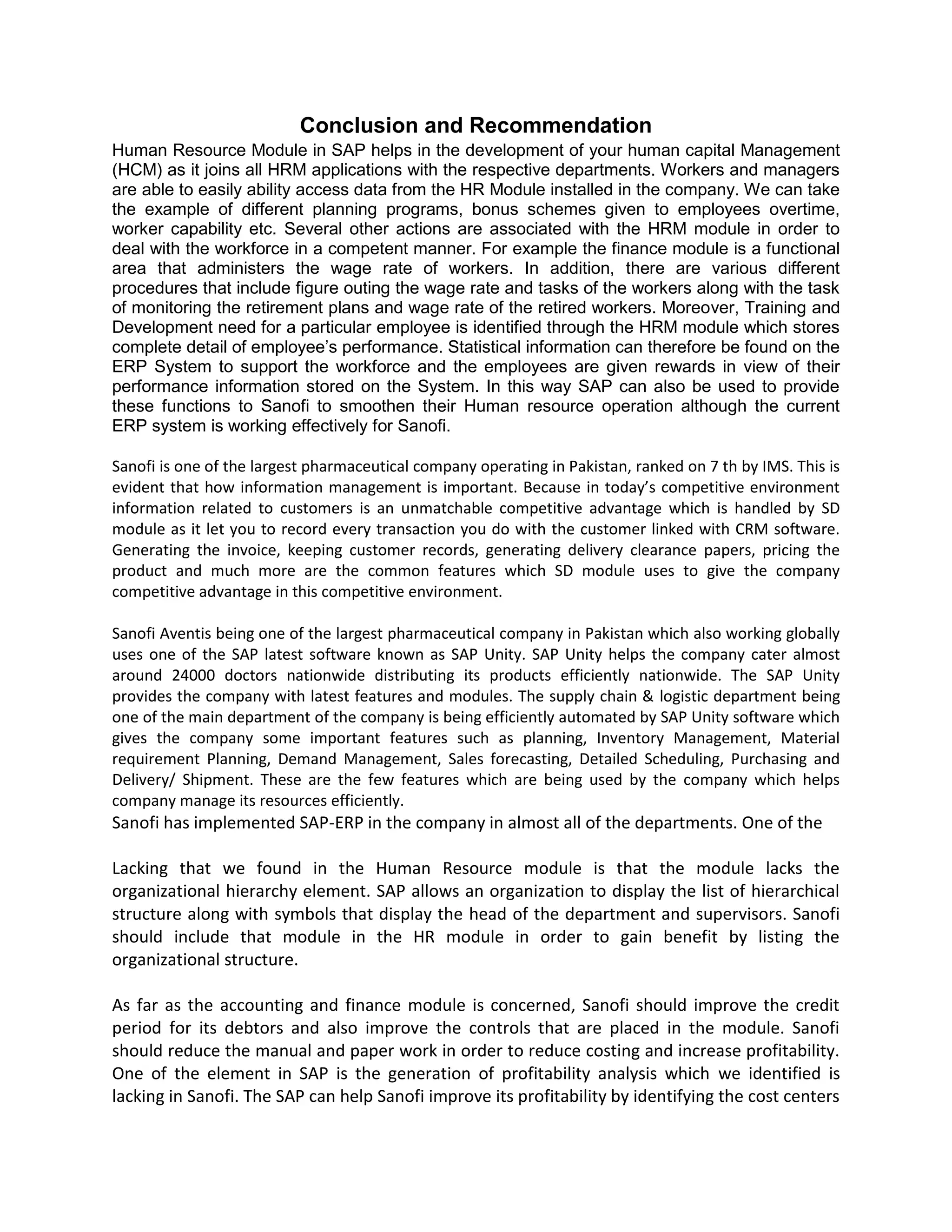 ERP implementation at a Pharma company in Pakistan | PDF