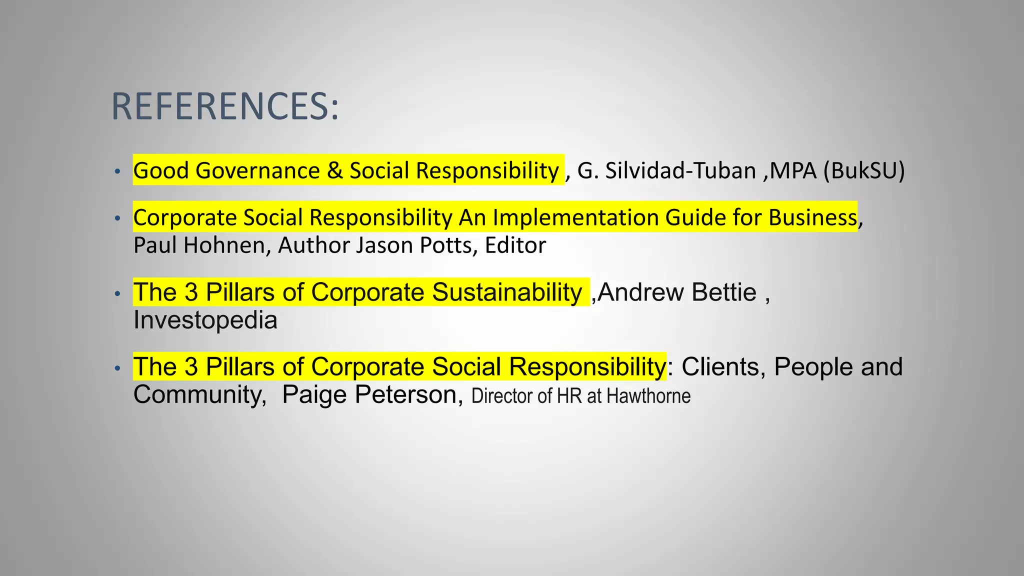 Successful implementation of social responsibility programs | PPTX