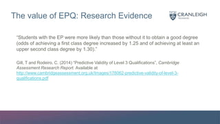 Successful implementation of the EPQ | PPTX