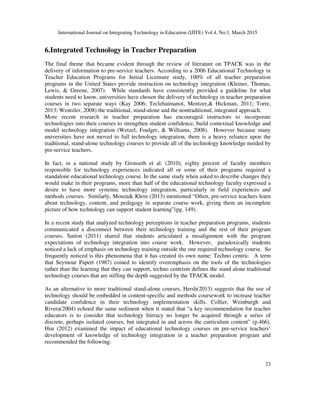 Successful implementation of tpack in teacher | PDF