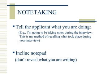 Successful interviewing (Behavioral Based Interviewing) | PPT