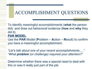 Successful interviewing (Behavioral Based Interviewing) | PPT