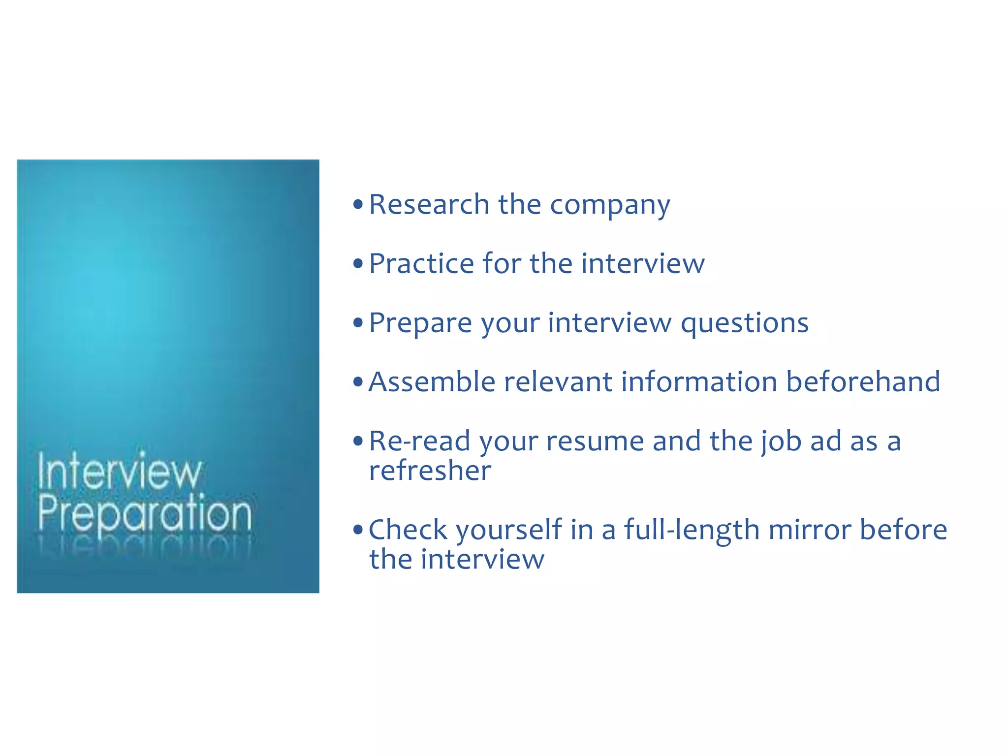 Successful interview skills seminar in NTU, FSD | PPT