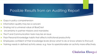 How to successfully conduct a Knowledge Management Audit | PDF
