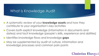 How to successfully conduct a Knowledge Management Audit | PDF