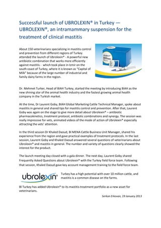 Successful launch of an intramammary suspension | PDF