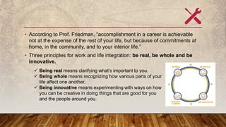 Successful life and work integration | PPTX