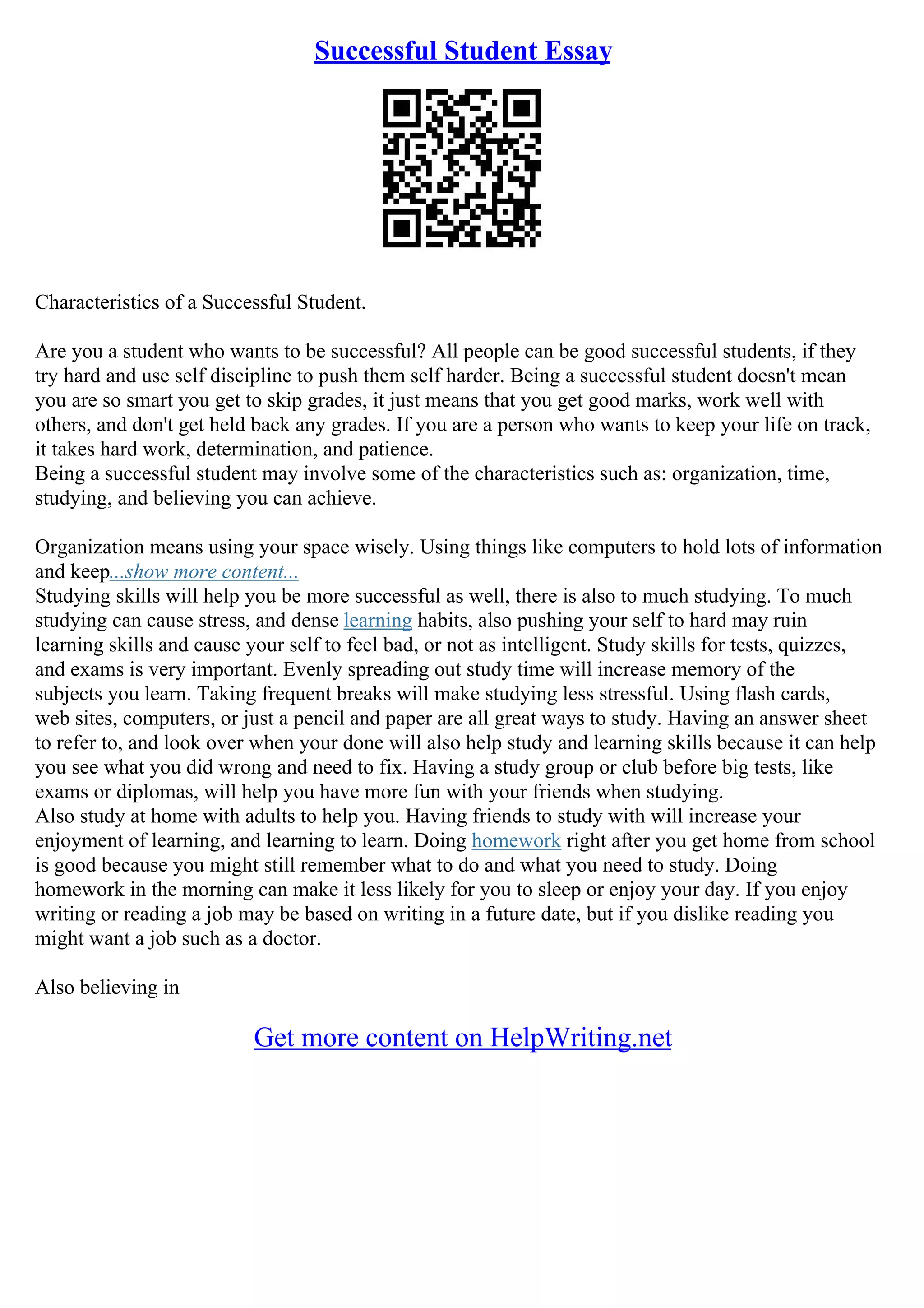 Successful Life Essay | PDF