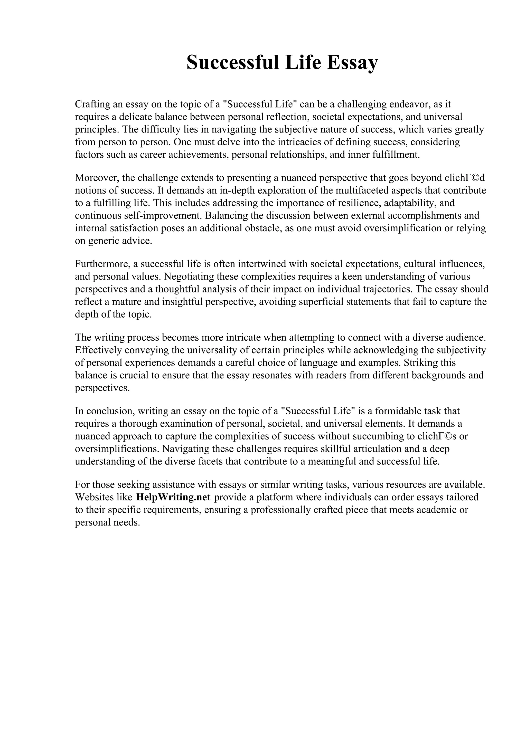 Successful Life Essay.pdf