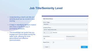 Successful Lead Scoring Models in Marketing Automation | PPTX