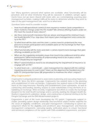 Successfully Implementing a Federally-Facilitated Exchange | PDF