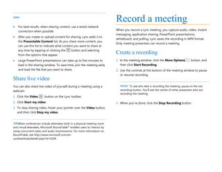 Successful Lync Meetings from Microsoft and Atidan | PPT