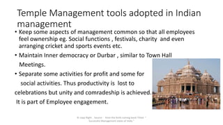 Successful management styles of india temple mnagment style | PPTX