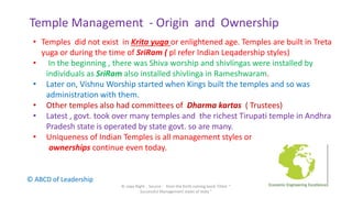 Successful management styles of india temple mnagment style | PPTX