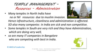 Successful management styles of india temple mnagment style | PPTX
