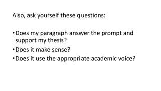 Successful Paragraphs | PPT