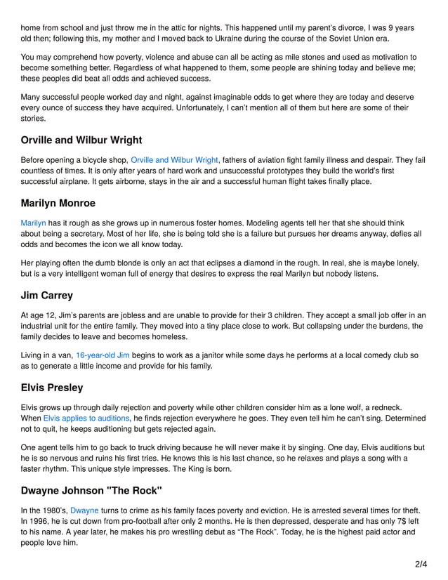 Successful people who defied all odds and achieved success | PDF