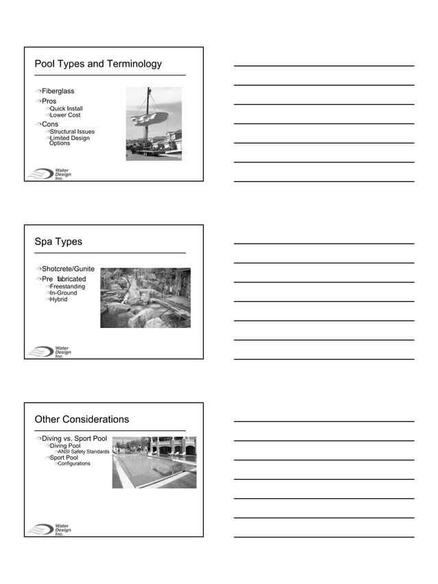 Successful Pool And Spa Projects Handouts J Im Redman | PDF