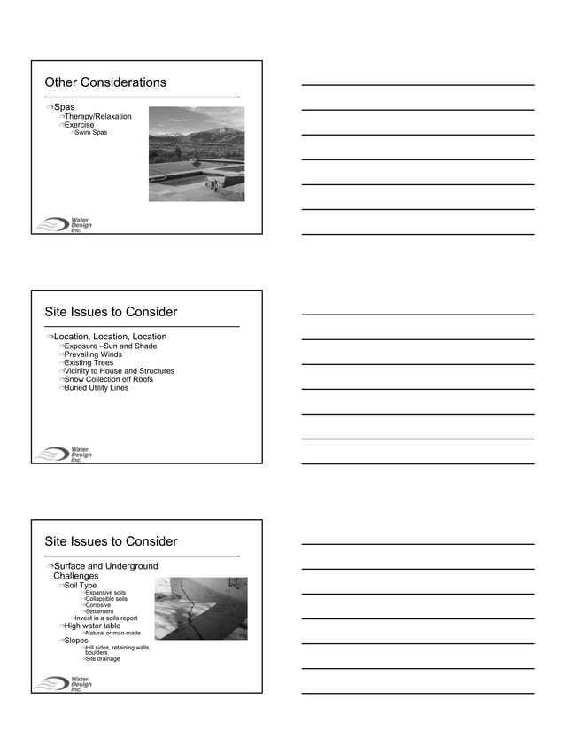 Successful Pool And Spa Projects Handouts J Im Redman | PDF