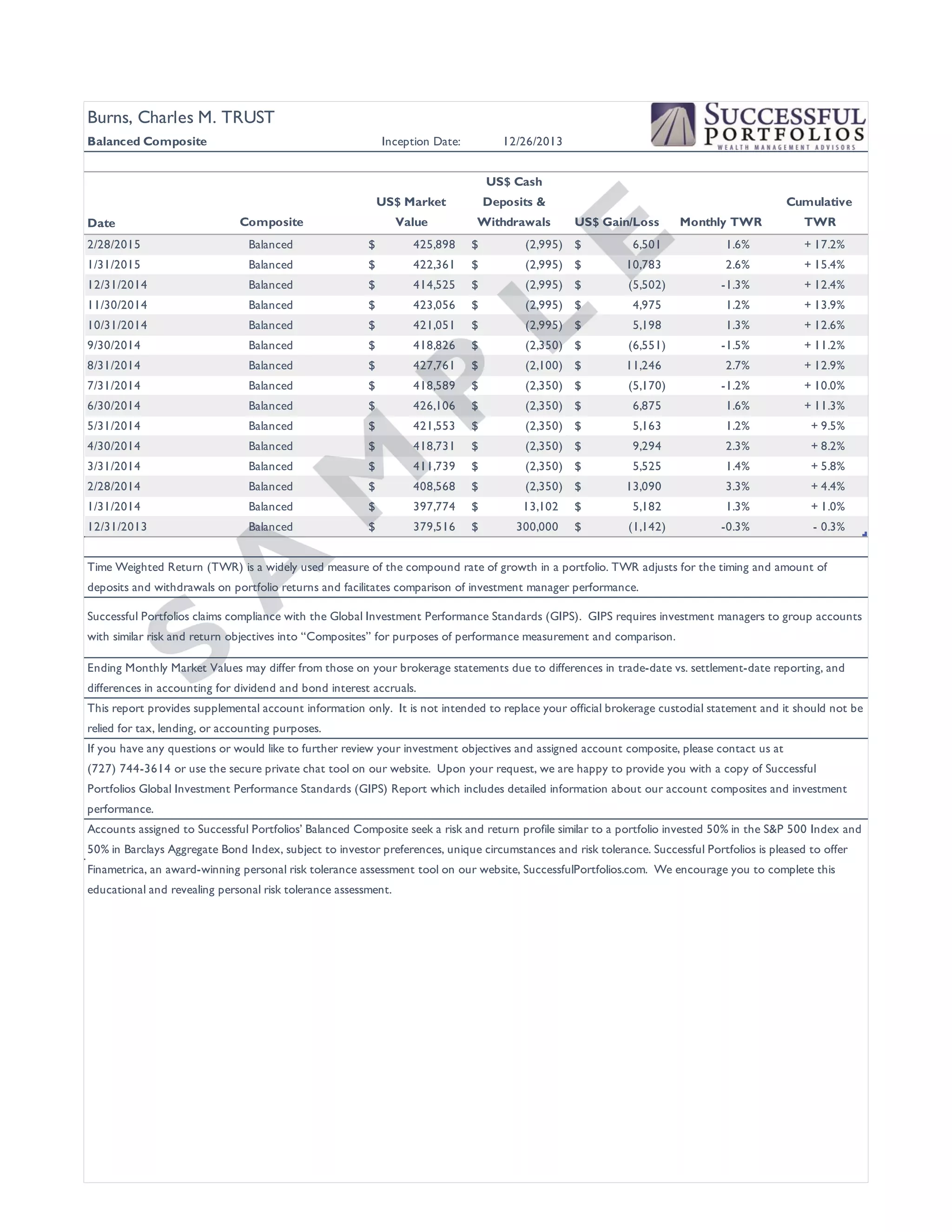 Successful Portfolios Guide to Our Client Reports | PDF